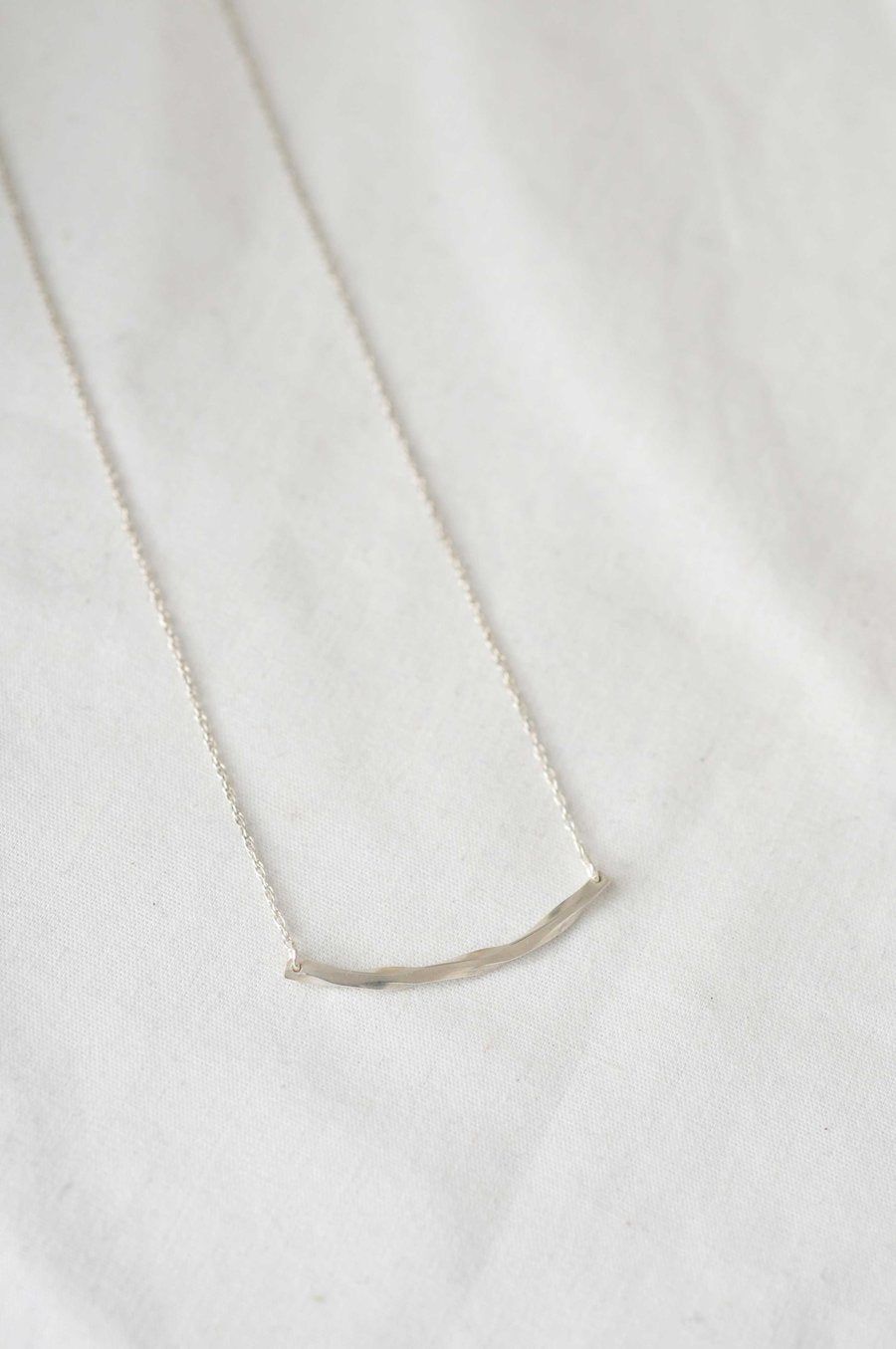 Collier en argent recyclé - silver wave curve femme - Wild fawn