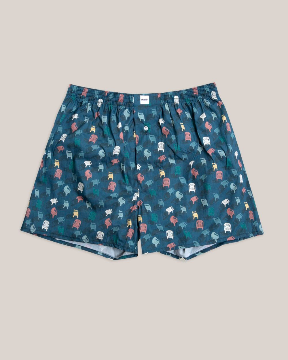 Caleçon bleu à motifs en viscose ecovero - chairs underwear navy Blue homme