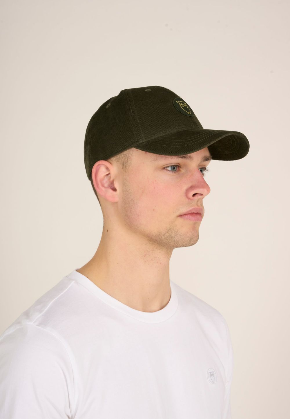 Casquette verte velours fin en coton bio - baby cord cap forrest night 1090 forrest night homme
