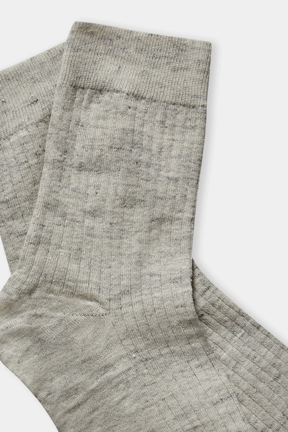 Chaussettes en lin et coton bio | gris "linen socks sand & pepper" homme