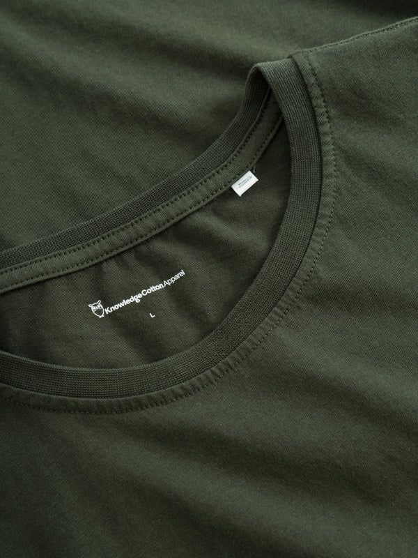 T-shirt en coton bio | vert "regular fit basic tee forrest night" 1090 forrest night homme