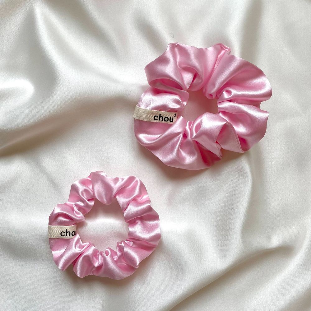 Chouchou en satin de soie rose pâle femme - Chou²