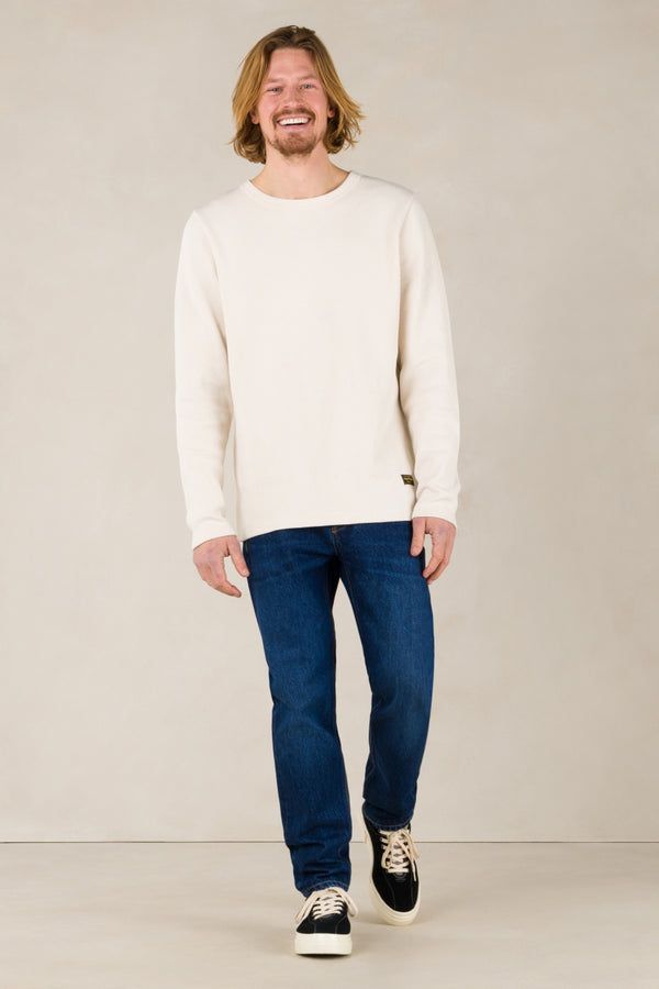 Jean droit en coton bio et recyclé | bleu "jerrick - stanley dark worn ...