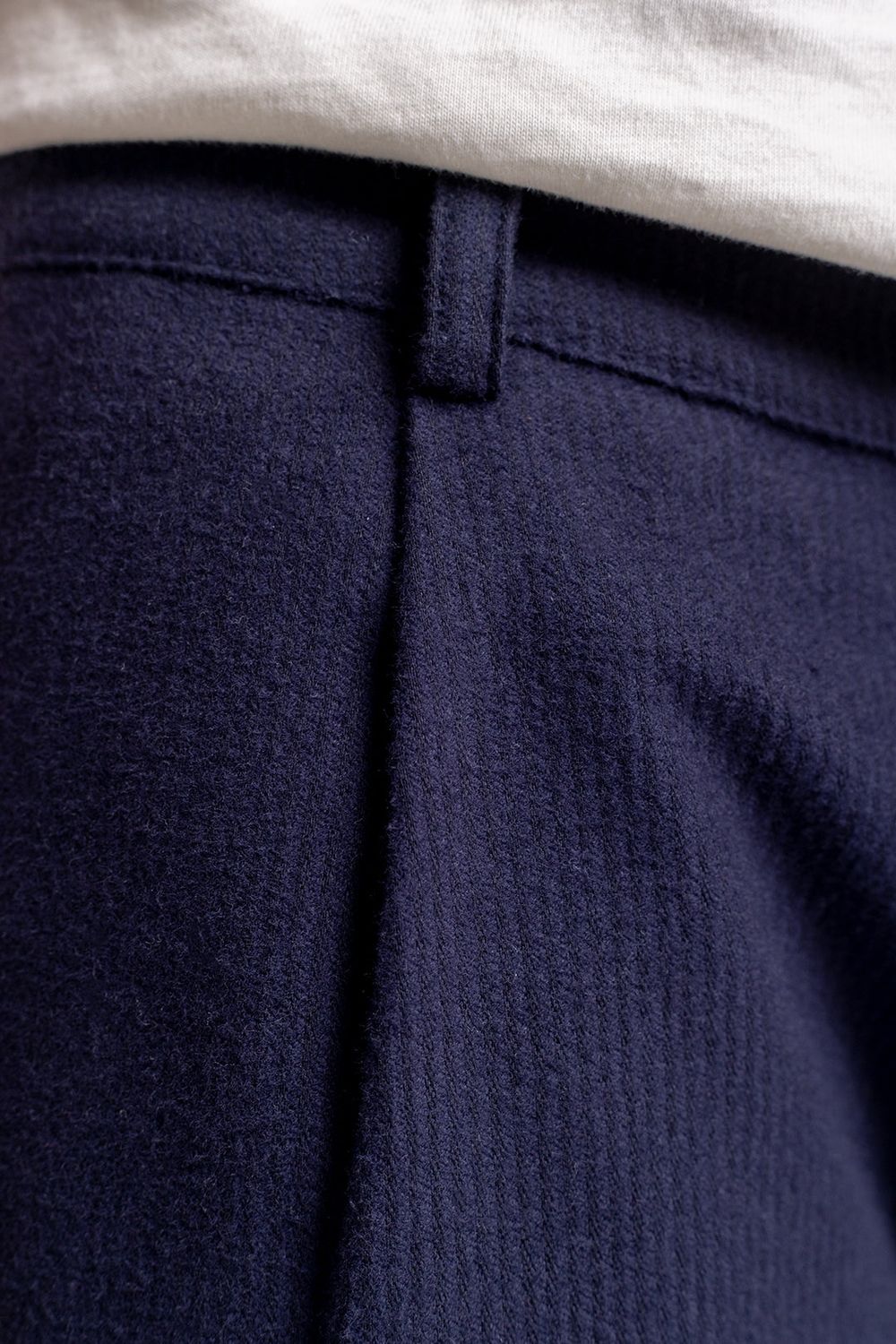 Pantalon droit marine en coton bio - everyday pant black tonal stripe homme