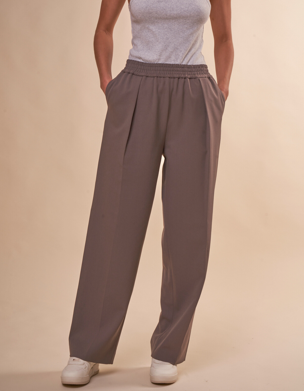 Pantalon ample en recyclé et ecovero | gris "julia trousers dark ...