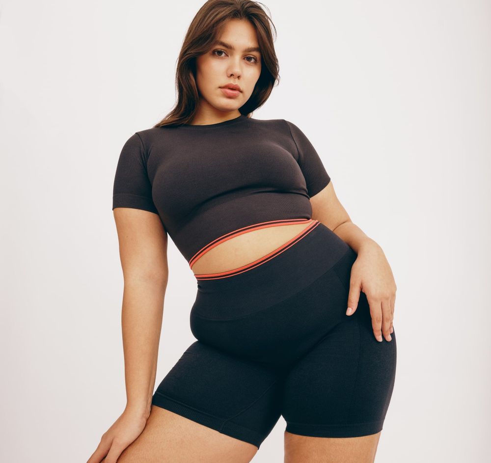 Short biker en ecovero | noir "luxe touch bike shorts black" femme