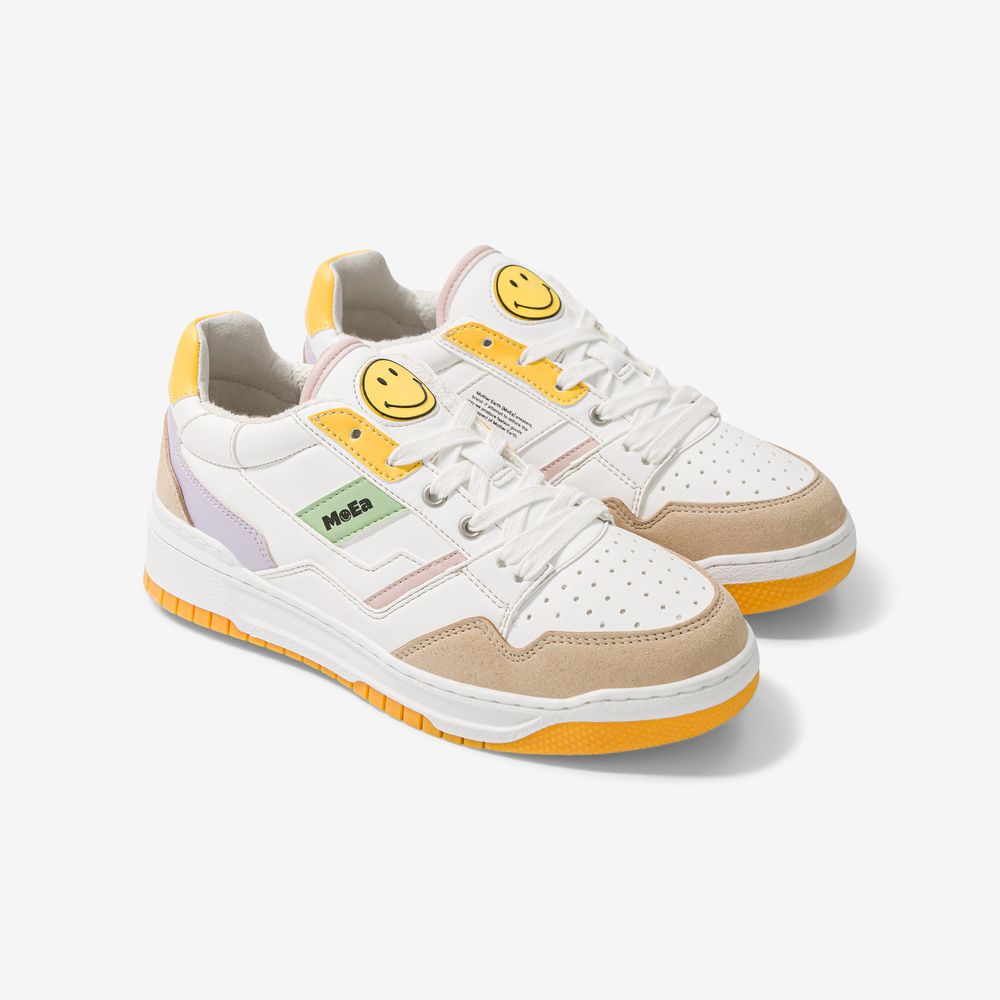 Baskets vegan en matière végétale | pastel "gen2 smiley x moea pastel ...