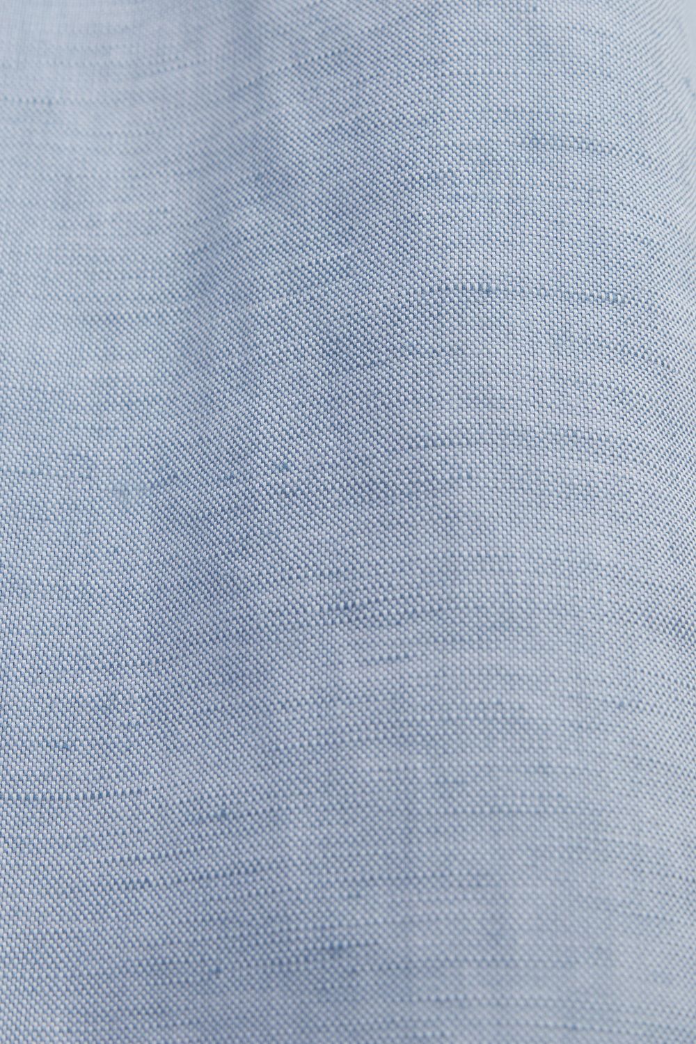 Chemise en coton bio et lin | bleu "simon riviera blue linen" homme