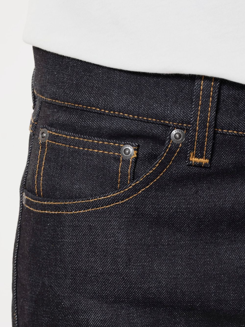Jean droit indigo brut en coton bio - rad rufus dry deluxe homme