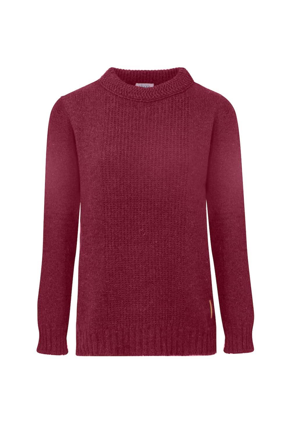 Pull Origine Rouge Bordeaux - Laine Française femme - Maison Izard