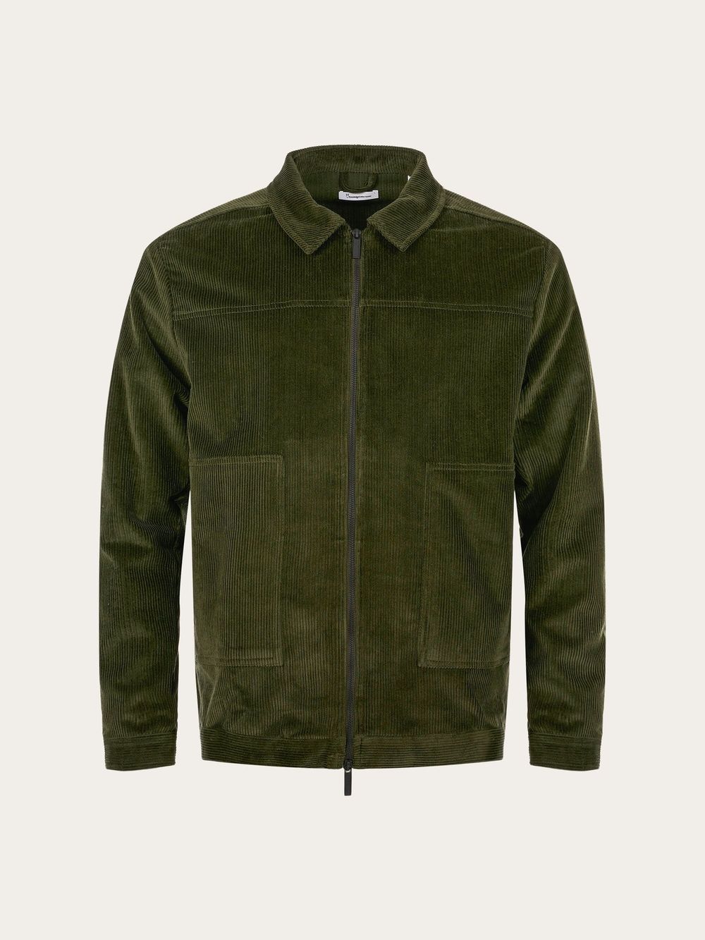 Veste vert forêt en velours de coton bio - corduroy zip overshirt forrest night 1090 forrest ...