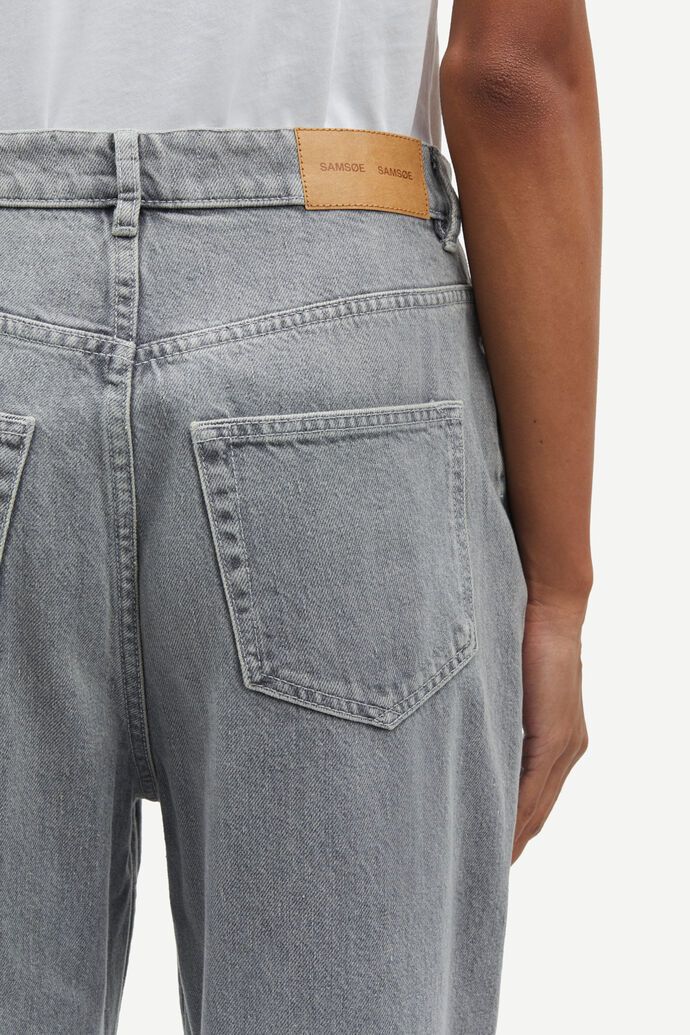 Jean Ample En Coton Bio Et Recyclé Gris Shelly Jeans Mist Femme