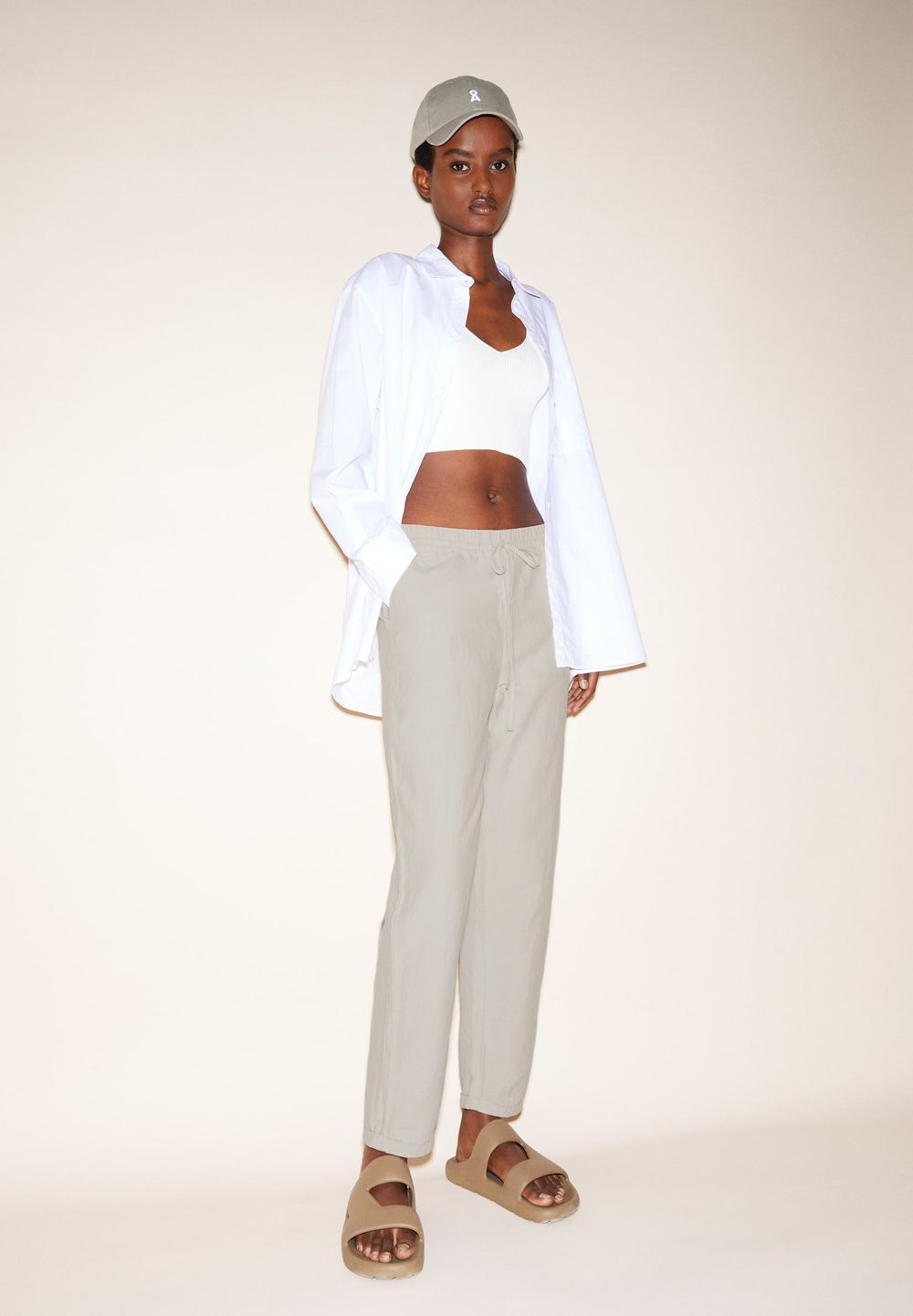 Pantalon beige en lin et coton bio - danyaa lino light desert femme