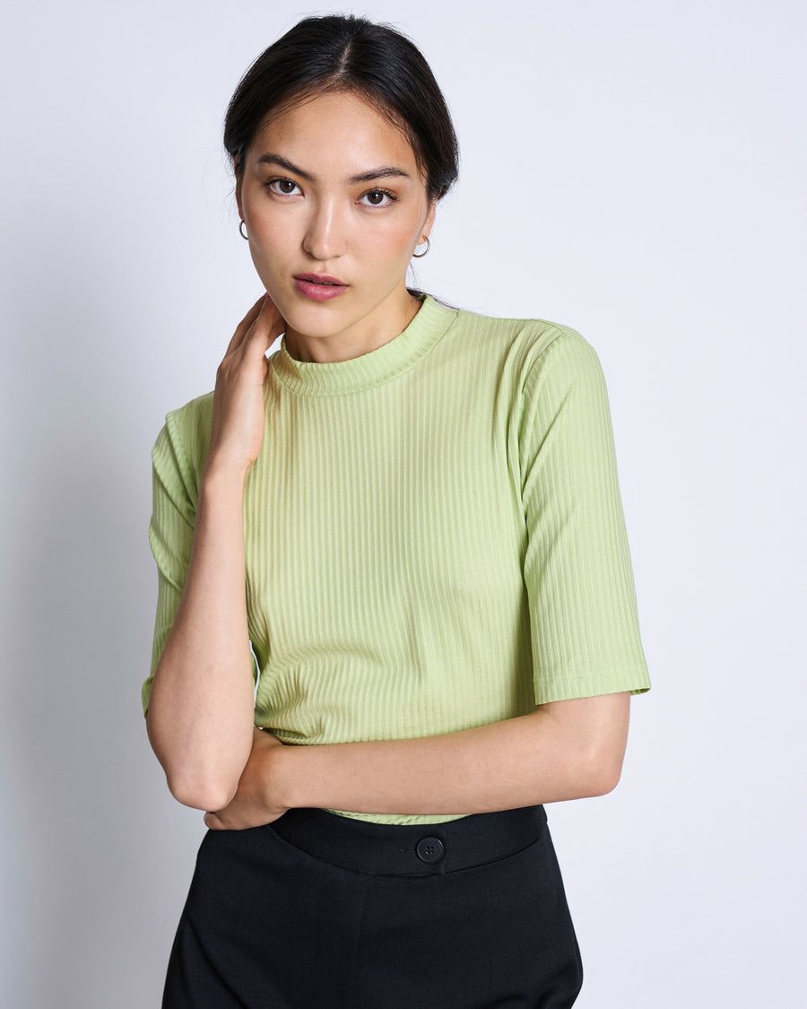 T-shirt vert en tencel - nina matcha femme - Jan'n June
