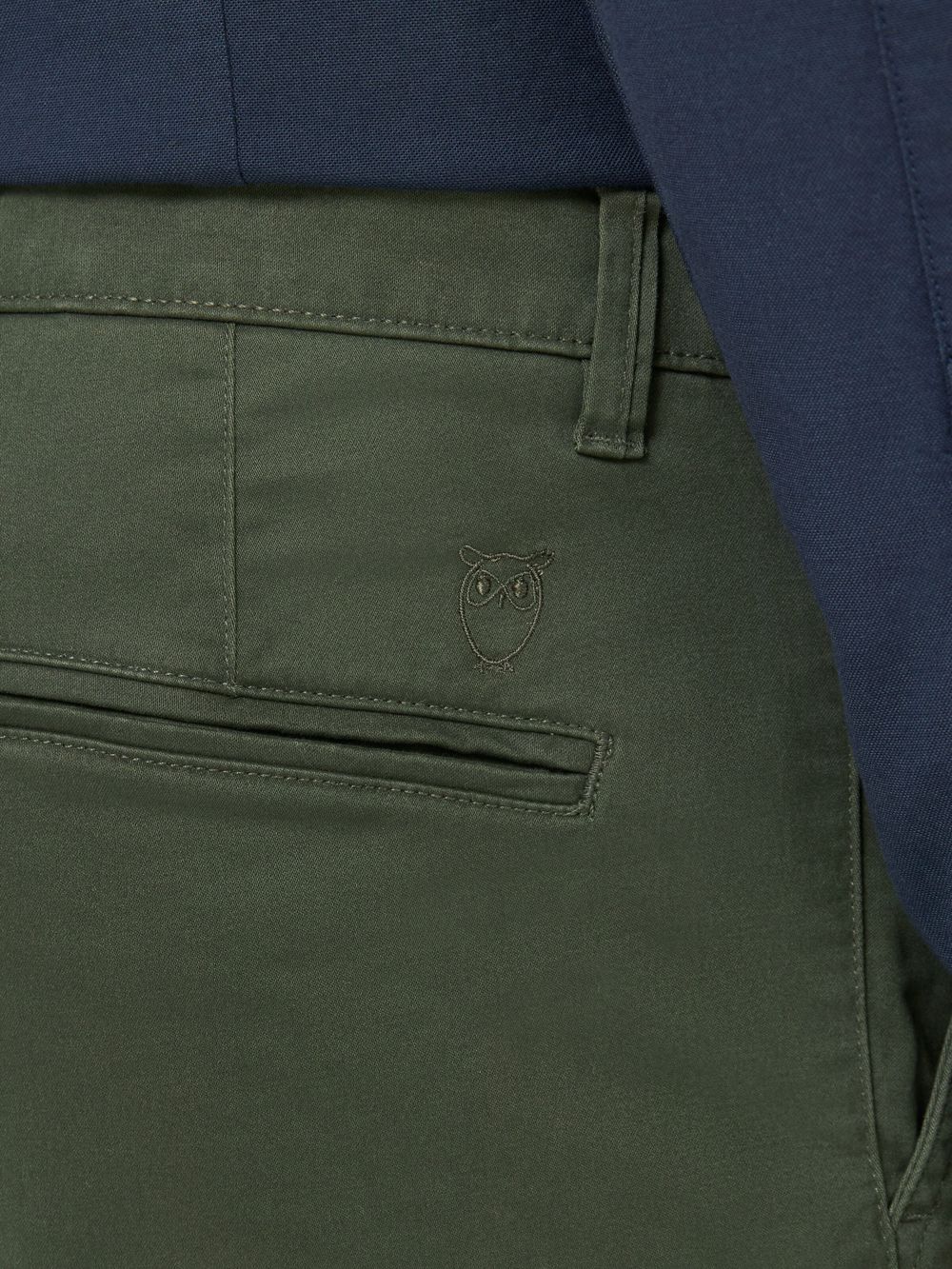 Chino en coton bio | vert "luca slim twill chino forrest night" 1090 forrest night homme