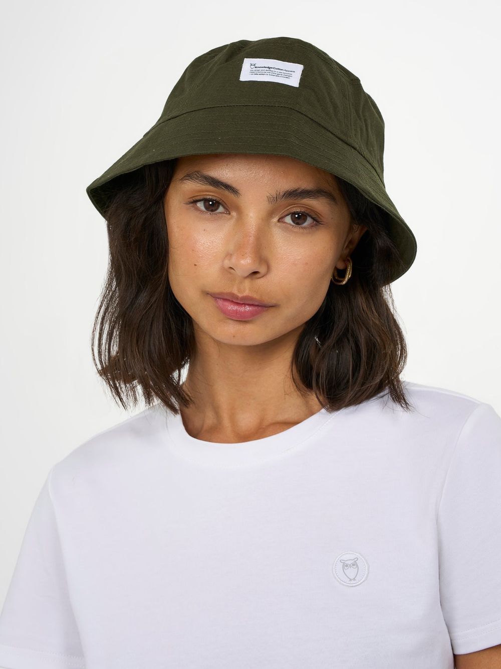 Bob vert forêt en coton bio - twill block bucket hat forrest night 1090 forrest night femme