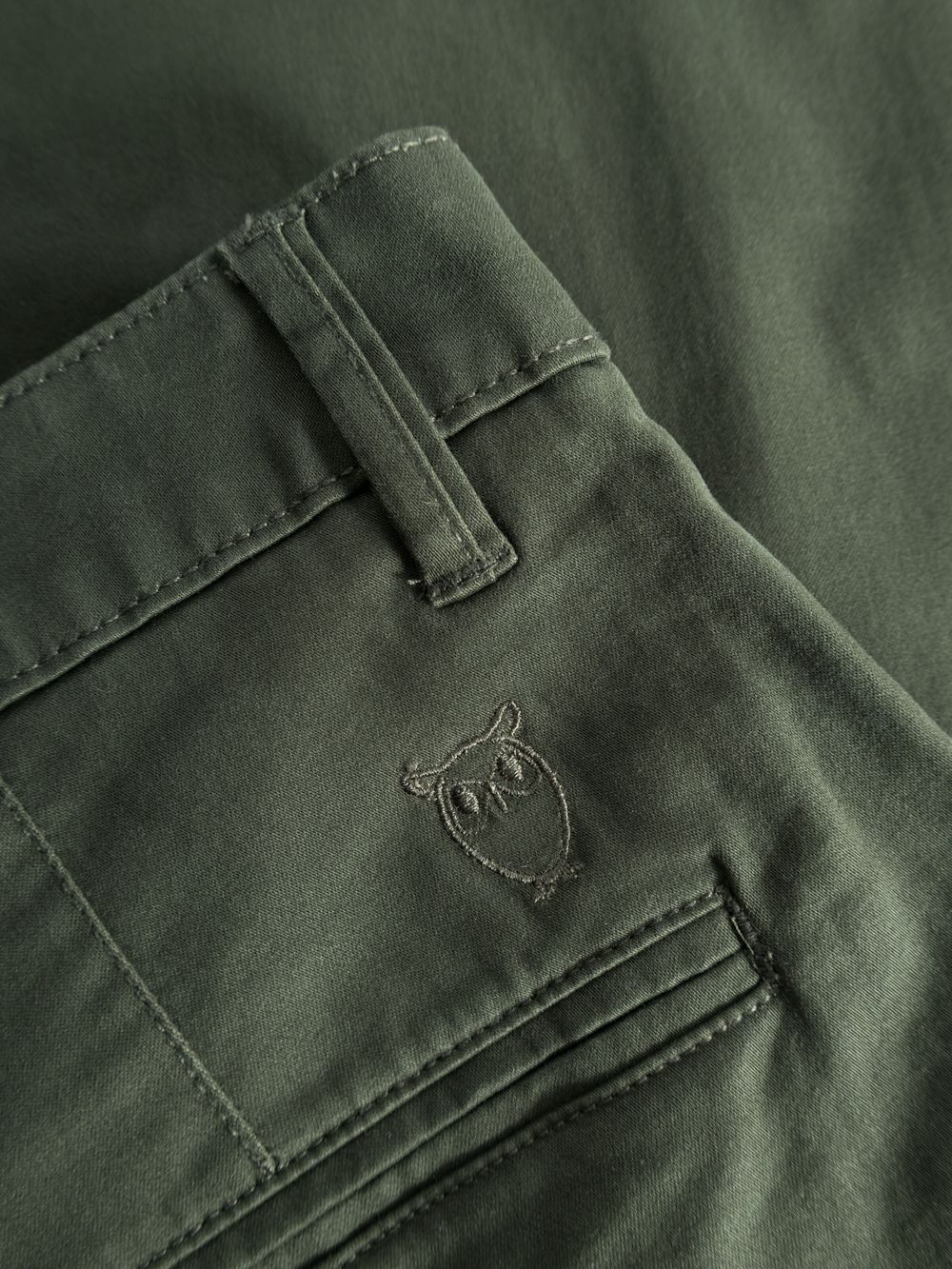 Chino en coton bio | vert "luca slim twill chino forrest night" 1090 forrest night homme