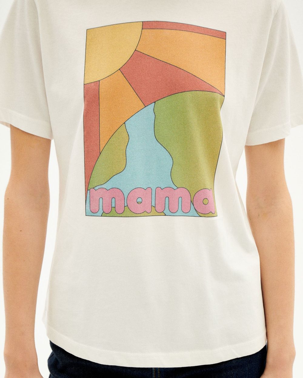 T-shirt blanc imprimé en coton bio - mama juno t-shirt snow white femme
