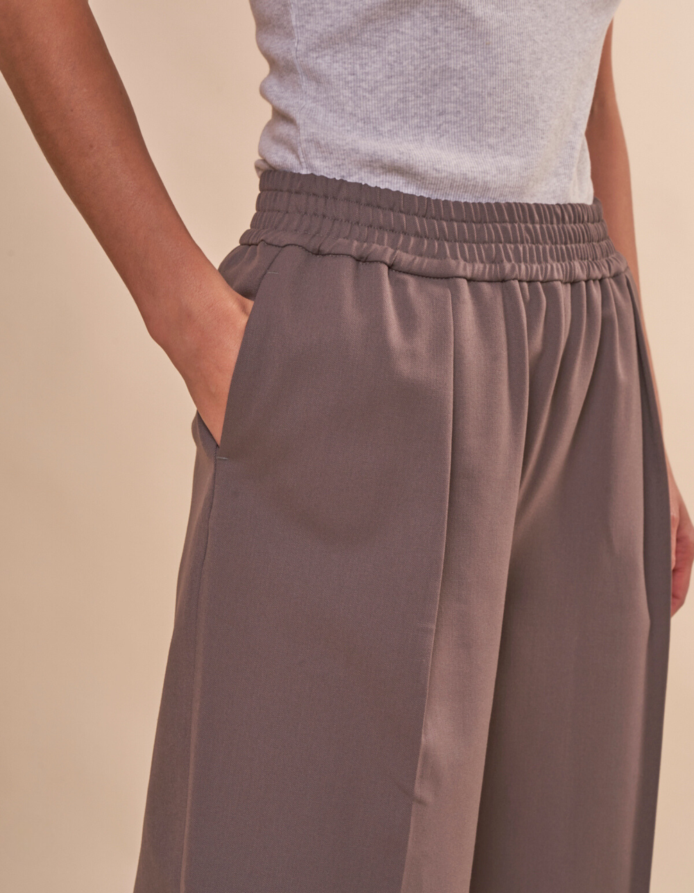 Pantalon ample en recyclé et ecovero | gris "julia trousers dark ...